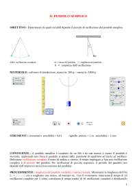 Il pendolo semplice 2.0 - Docsity