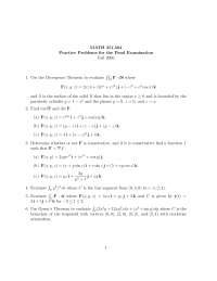 8 Solved Questions on Engineering Math II | MATH 251 - Docsity
