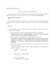 Midterm Exam Solution of High-Performance Computing | CSI 702 | Exams Computer Science - Docsity