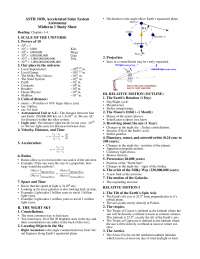 Midterm 1 Study Sheet - Accelerated Solar System Astronomy 1 | ASTR 1030 - Docsity