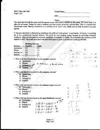 Solutions for Exam 1 - Quantitative Methods | BIT 2406 - Docsity