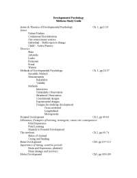 Study notes for Developmental Psychology (Psychology and Sociology ...