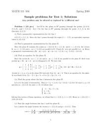 Solved Problems on Applied Mathematics I - Test 1 | MATH 311 - Docsity