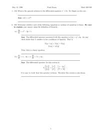 Final Exam with Answers - Differential Equations | MATH 308 | Exams ...