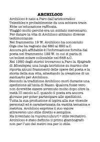 Archiloco - Docsity