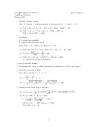 8 Problems on Elementary Statistics - Final Examination | MATH 220 ...
