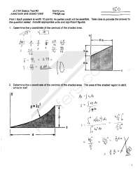 Statics - Sample Test 3 with Answer Key | ESM 2104 - Docsity
