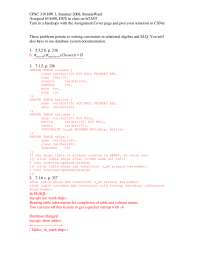 Database Systems Assignment with Solution | CPSC 310 - Docsity