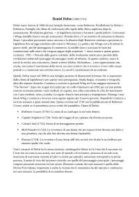 Daniel Defoe - analisi Robinson Crusoe | Appunti di Letteratura Inglese | Docsity