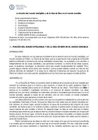 La función del mundo inteligible. - Docsity