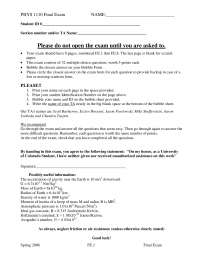 Final Exam for General Physics 1 | PHYS 1110 - Docsity