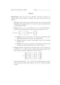 8 Problems Test 1 - Applied Mathematics I | MATH 311 - Docsity
