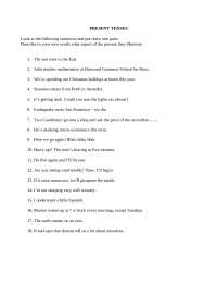 Presente continuous vs. present simple - Docsity