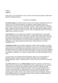 Appunti su Italo Svevo e analisi delle opere più importanti | Appunti di Italiano | Docsity