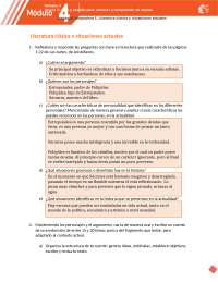 Literatura clásica y situaciones actuales. Modulo4. Prepa en línea sep. - Docsity