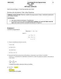 Método Simplex Ejercicios - Docsity