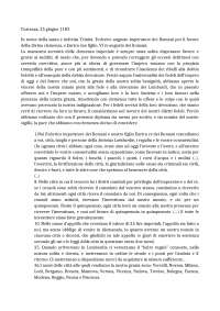 Pace di Costanza 1183, documento originale tradotto dal latino - Docsity