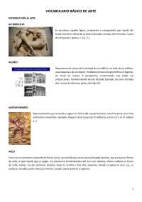 Vocabulario historia del arte - Docsity