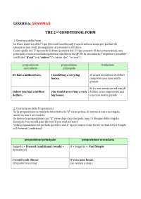 The Second Conditional Form: la struttura della frase - Docsity