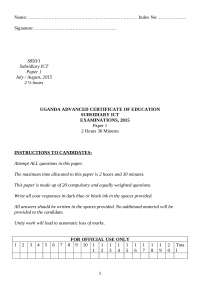 Paper 1 UACE Past Papers - Docsity