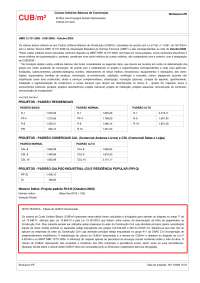 Tabela CUB m2 - para 20 caracteres - Docsity
