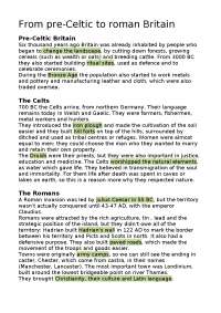 PRE-CELTIC BRITAIN, CELTS AND ROMANS - Docsity