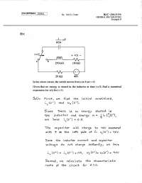 General RLC solution Example 9 by Neil Cotter - Docsity