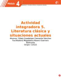 Módulo 4. Semana 3, Actividad Integradora 5 - Docsity