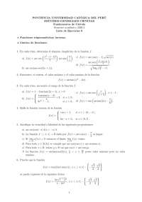 Lista de ejercicios sobre funciones inversas - Docsity