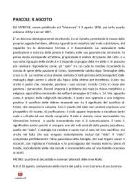Giovanni Pascoli: X Agosto - Docsity