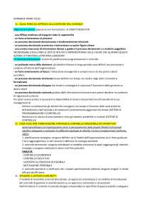 ESEMPI DOMANDE PROGRAMMAZIONE E CONTROLLO | Esercizi di Programmazione e controllo | Docsity