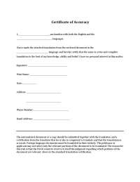 Certificate of Accuracy - Docsity