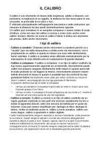 Il calibro, cos'è e quali sono. Spiegazione completa - Docsity