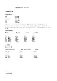 Grammatica tedesco A1-B1 - Docsity
