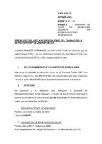 DEMANDA DE BENEFICIOS SOCIALES - Docsity