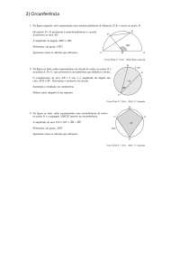 Circunferência Matemática Absolutamente | Exercícios Matemática - Docsity