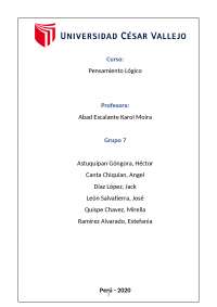 GUÍA PRACTICA - PENSAMIENTO LOGICO | Ejercicios de Matemáticas - Docsity