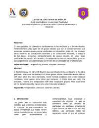 Informe de gases ideales - Docsity