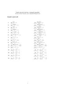 Limiti notevoli, derivate e integrali | Appunti di Matematica | Docsity
