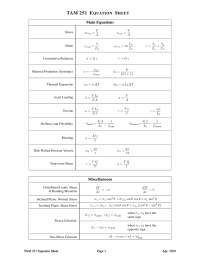 Solid Mechanics Equations - Docsity