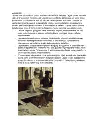 L'Assenzio - Edgar Degas - Docsity