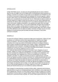 Tema 4 - La consolidación del Estado moderno de los Reyes Católicos - Historia de España - Docsity