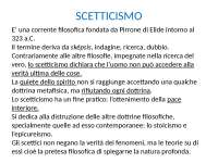 SCETTICISMO Filosofia Mappe - Docsity