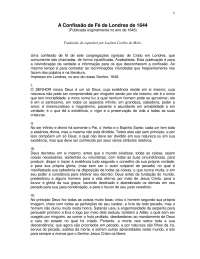 Confissão de Fé Batista (1644) - Docsity