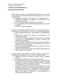 Ejercicios Propuestos para Control Programable | Ejercicios de Control de Procesos | Docsity