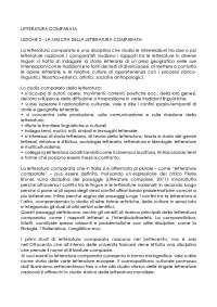 Critica Letteraria e Letterature Comparate A. De Blasio | Panieri di Letterature comparate | Docsity