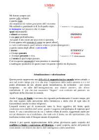 L'infinito (1819) parafrasi e commento - Docsity