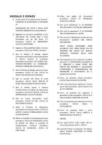 Eipass mod 5 tutte le domande e le risponste - Docsity