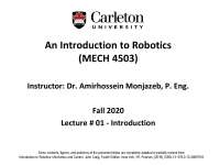 Introduction to robotics - Docsity