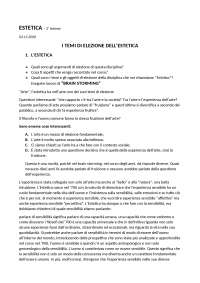 I TEMI DI ELEZIONE DELL'ESTETICA - QUESTIONE DEL BELLO - IL SUBLIME DI KANT - Docsity